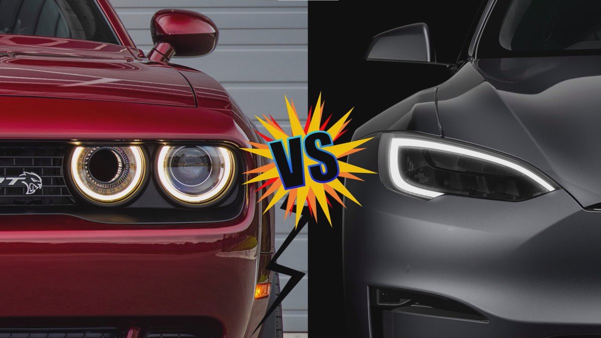 Benzin az áram ellen: amikor egymásnak feszül a Dodge Challenger és a ...